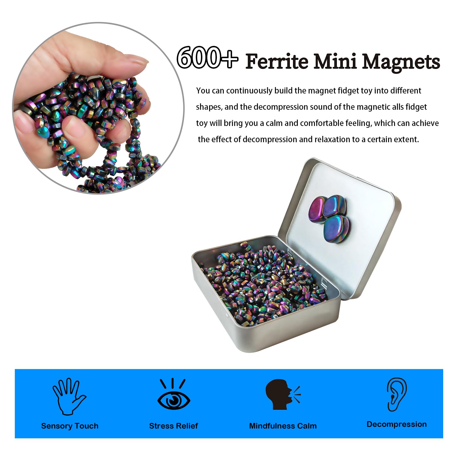 Snapklik.com : ZHEBAG Mini Magnetic Balls, Over 600 Ferrite Mini ...