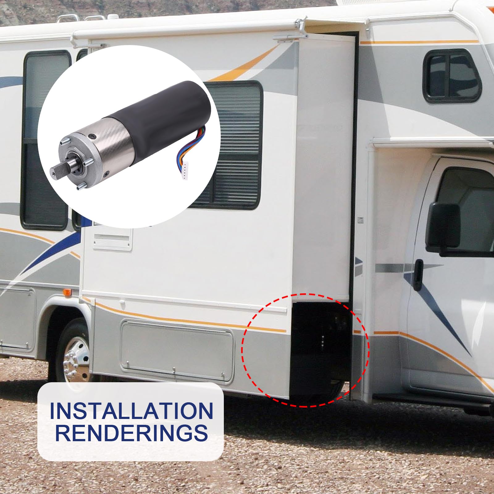 Solera Awning Parts RV Slide-Out Motor Replacement - 300:1 High Torque ...