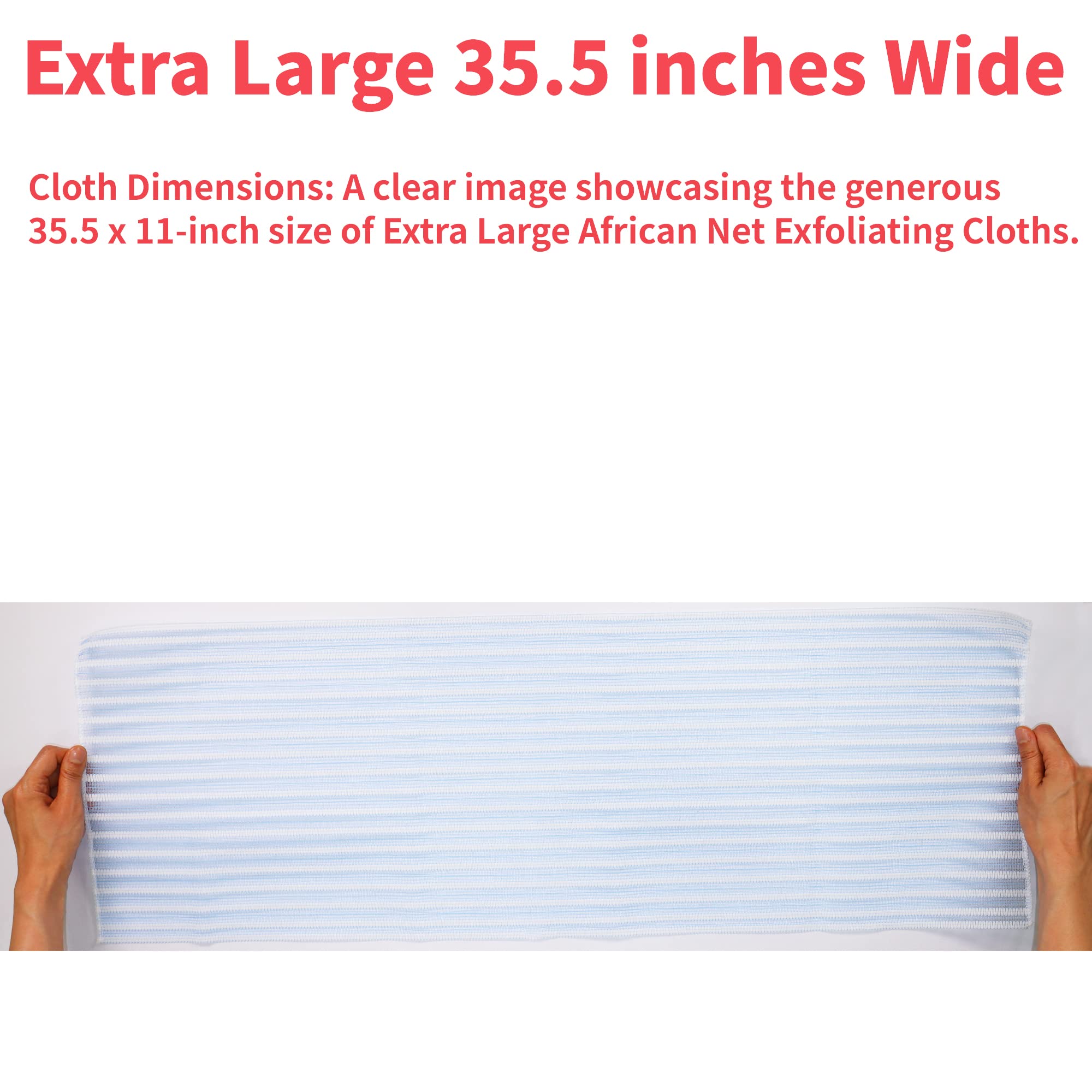 Snapklik.com : Exfoliating Back Scrubber Bath Wash Cloths - 35.5 X 11 ...