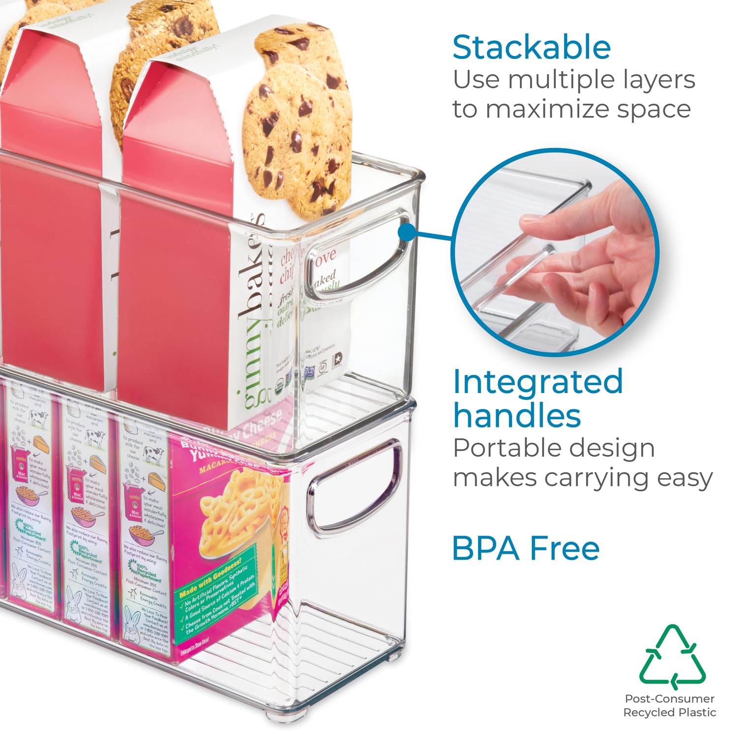Snapklik.com : Idesign Linus Bpa-Free Plastic Stackable Organizer ...