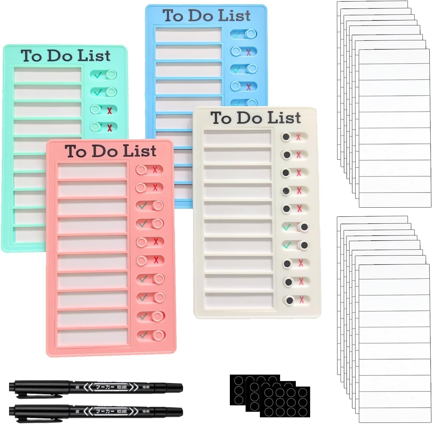 Amazon.com : zxbaers 4 PCS Chore Chart for Kids Multiple Kids, Sliding ...