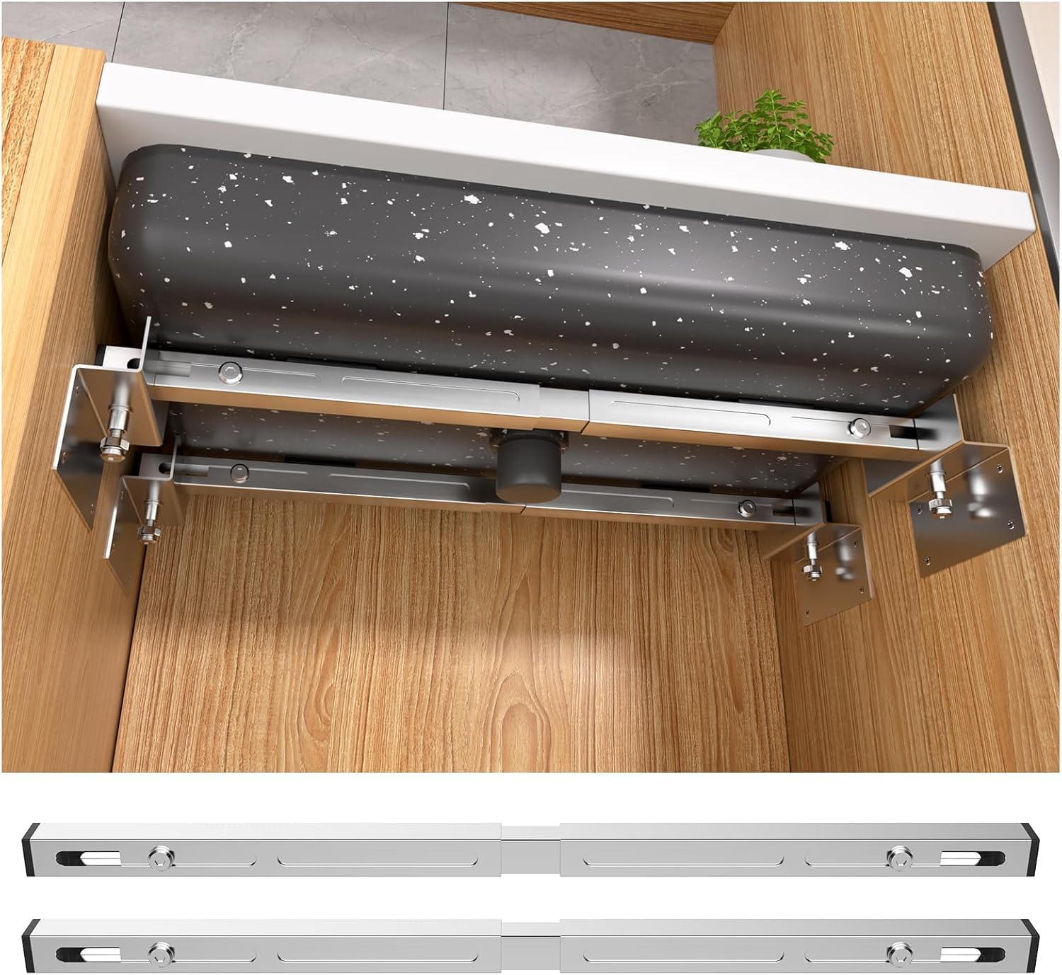 Zilchx Undermount Sink Support Brackets, 2Pcs Adjustable Mounting ...