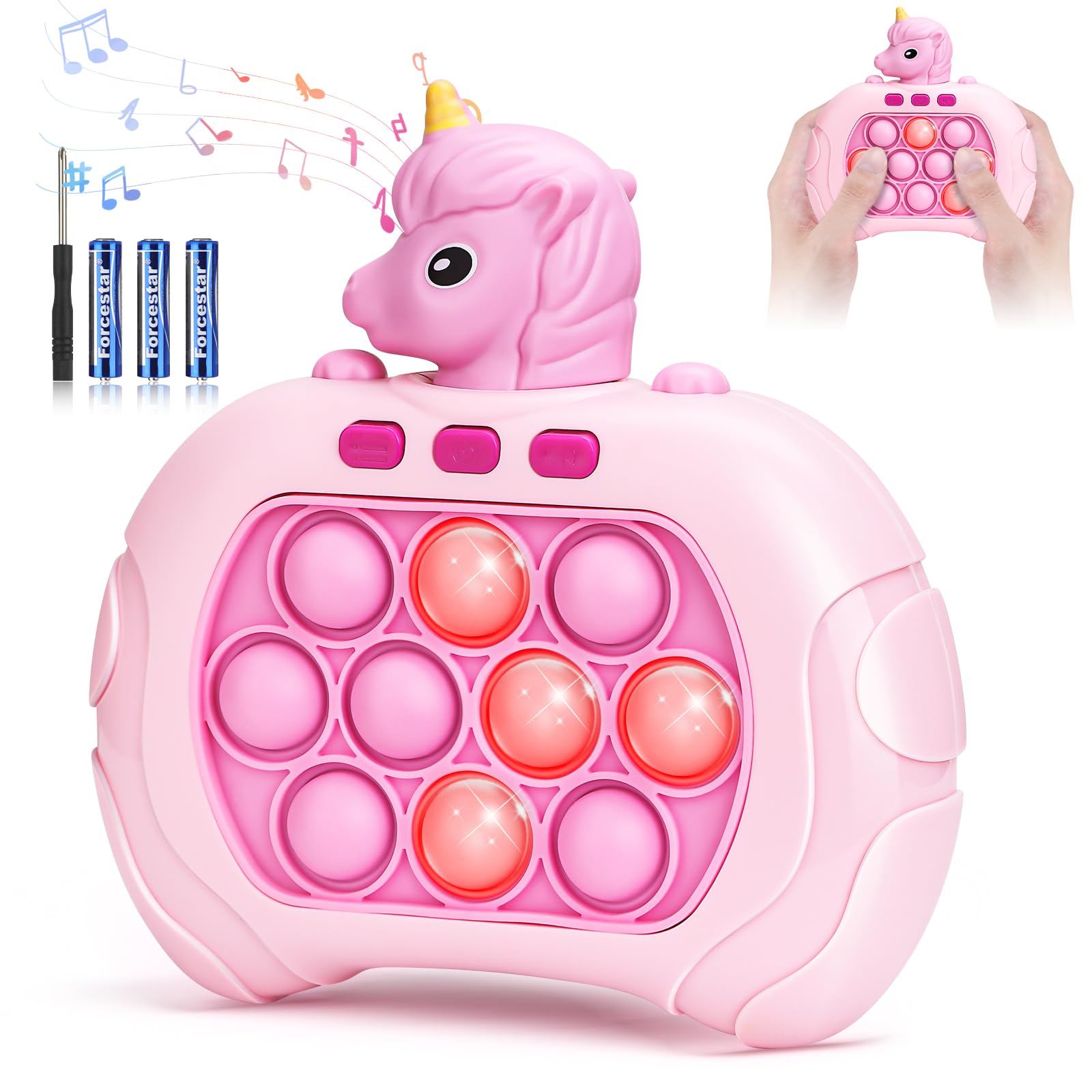 SEUMOO Pop Game Fidget Toys Light Up Sensory Fidget Toy Button Puzzle ...