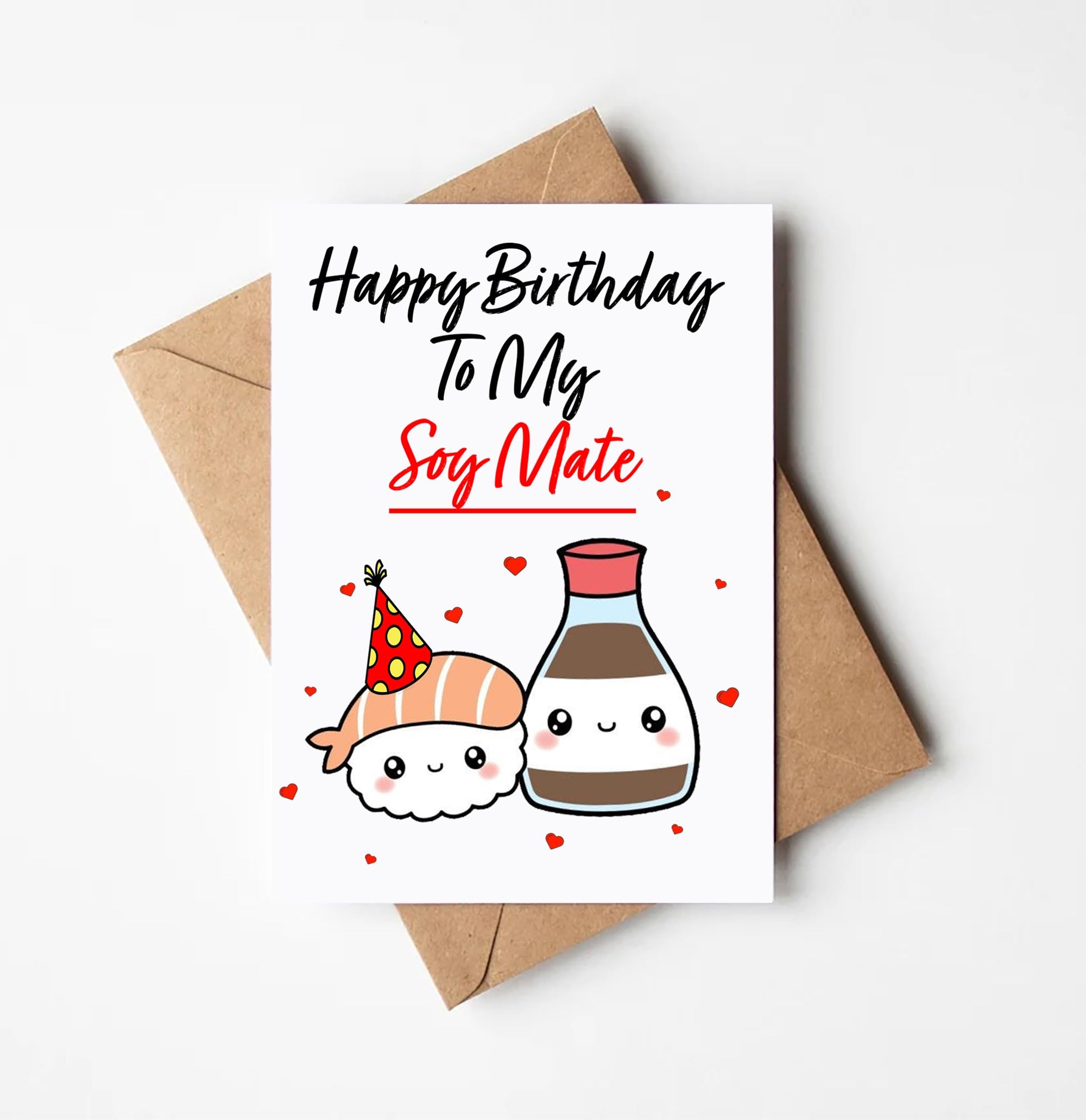 Snapklik.com : Happy Birthday To My Soy Mate Card - Cute Sushi Birthday ...