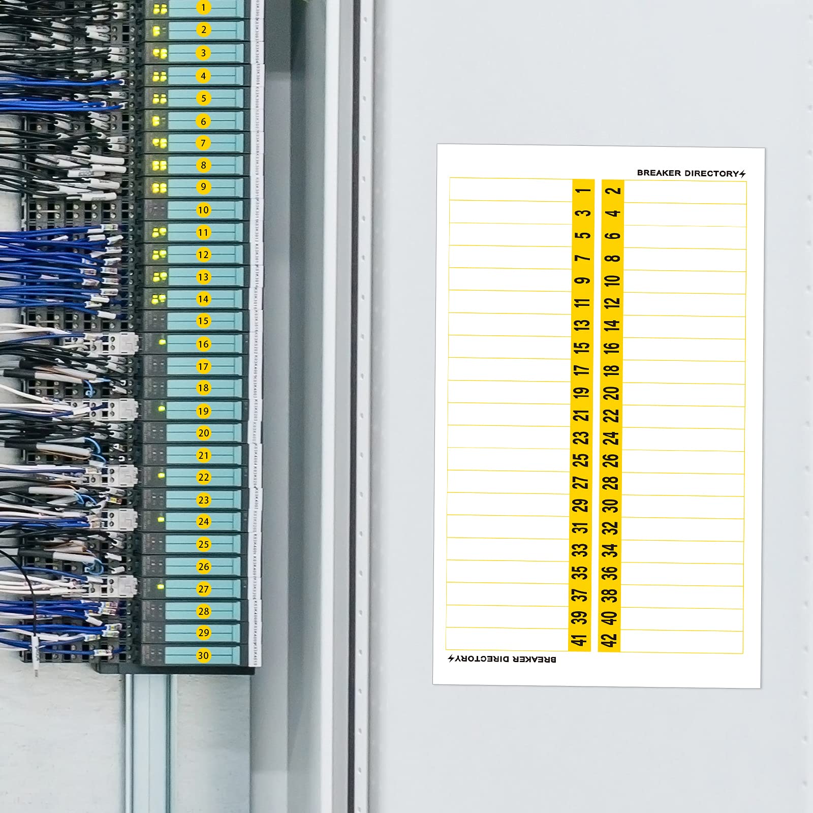 Snapklik.com : 4 Pieces Electrical Panel Label Breaker Directory Label ...