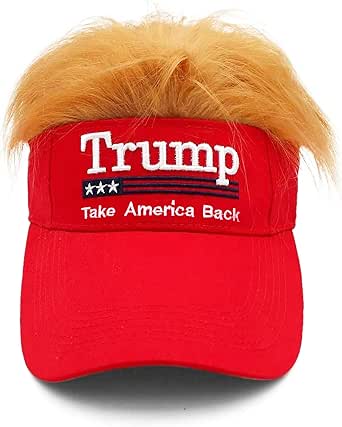 Amazon.com: Trump Hat with Hair, Donald Trump Costume Merchandise Make ...