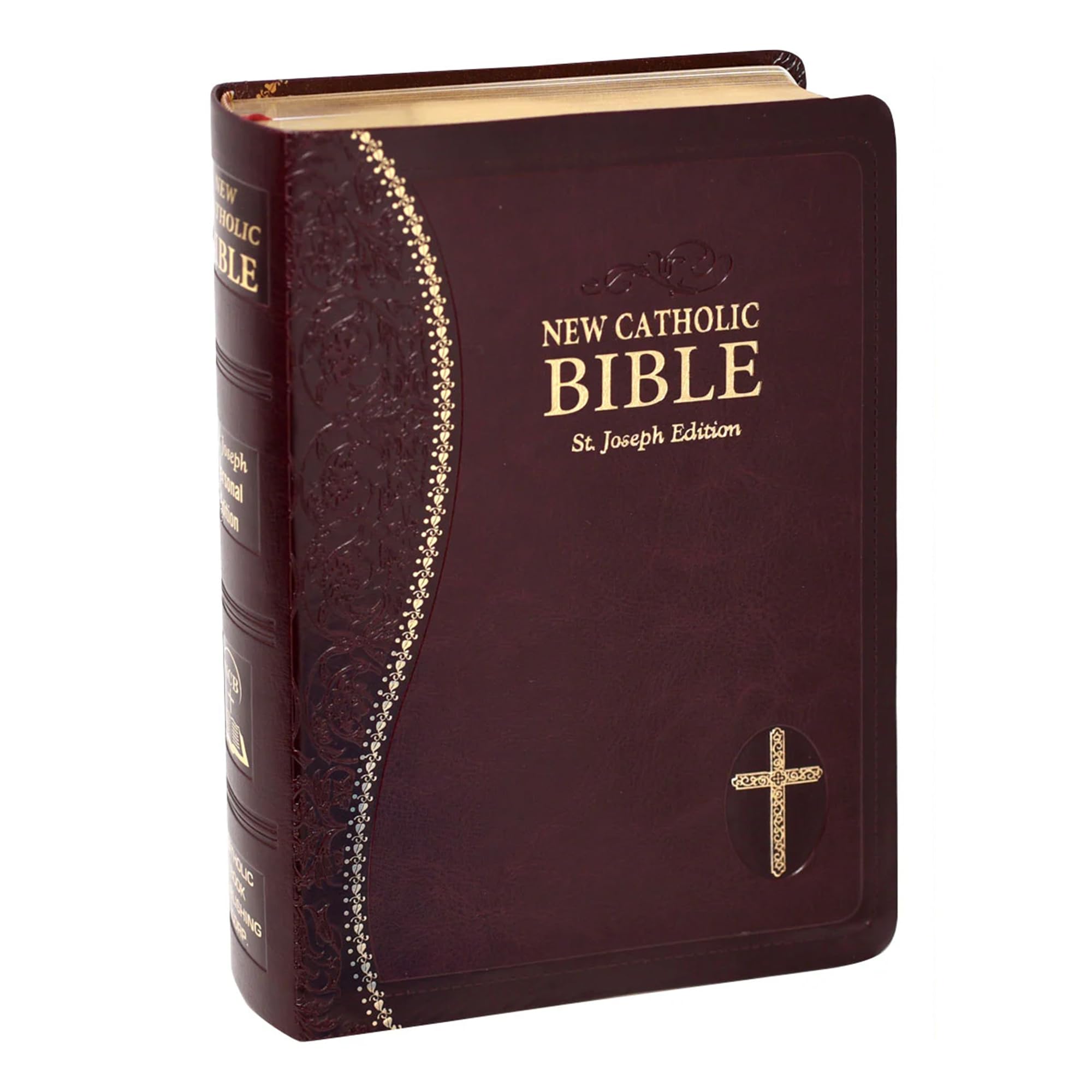 New Catholic Bible Medium Print Dura Lux (Burgundy): Catholic Book ...