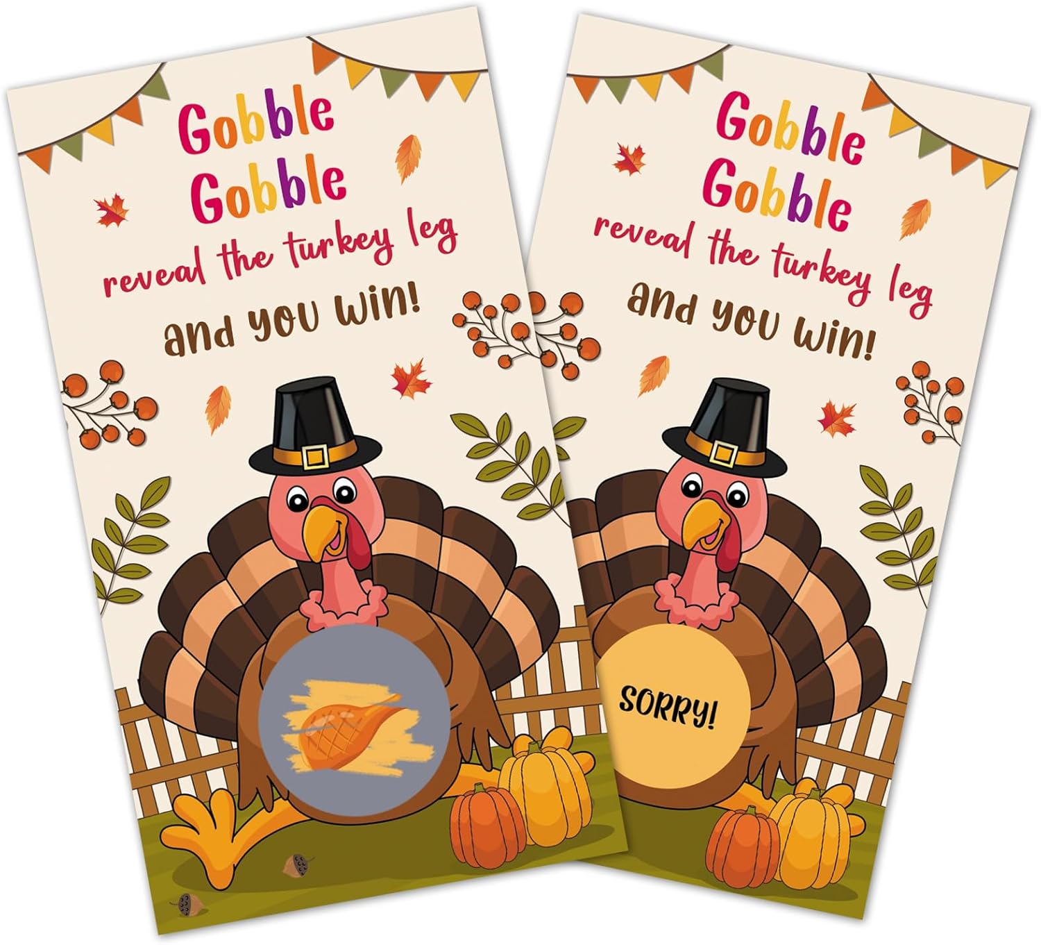 Amazon.com : HEYINSHEN 30 Pcs Thanksgiving Scratch off Cards for Adults ...