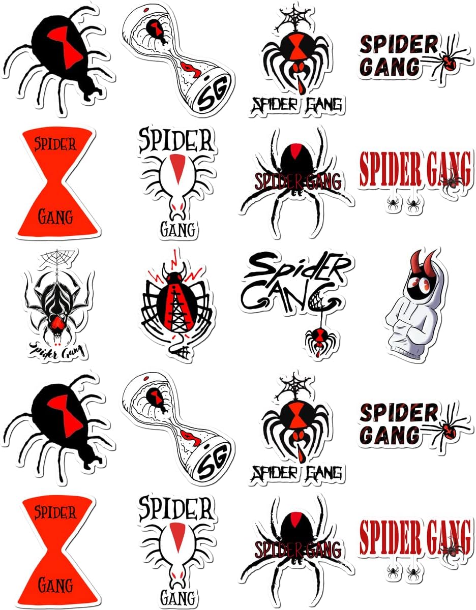 Amazon.com: 20 Pcs Stickers Pack Lil Vinyl Darkie Laptop Spider ...