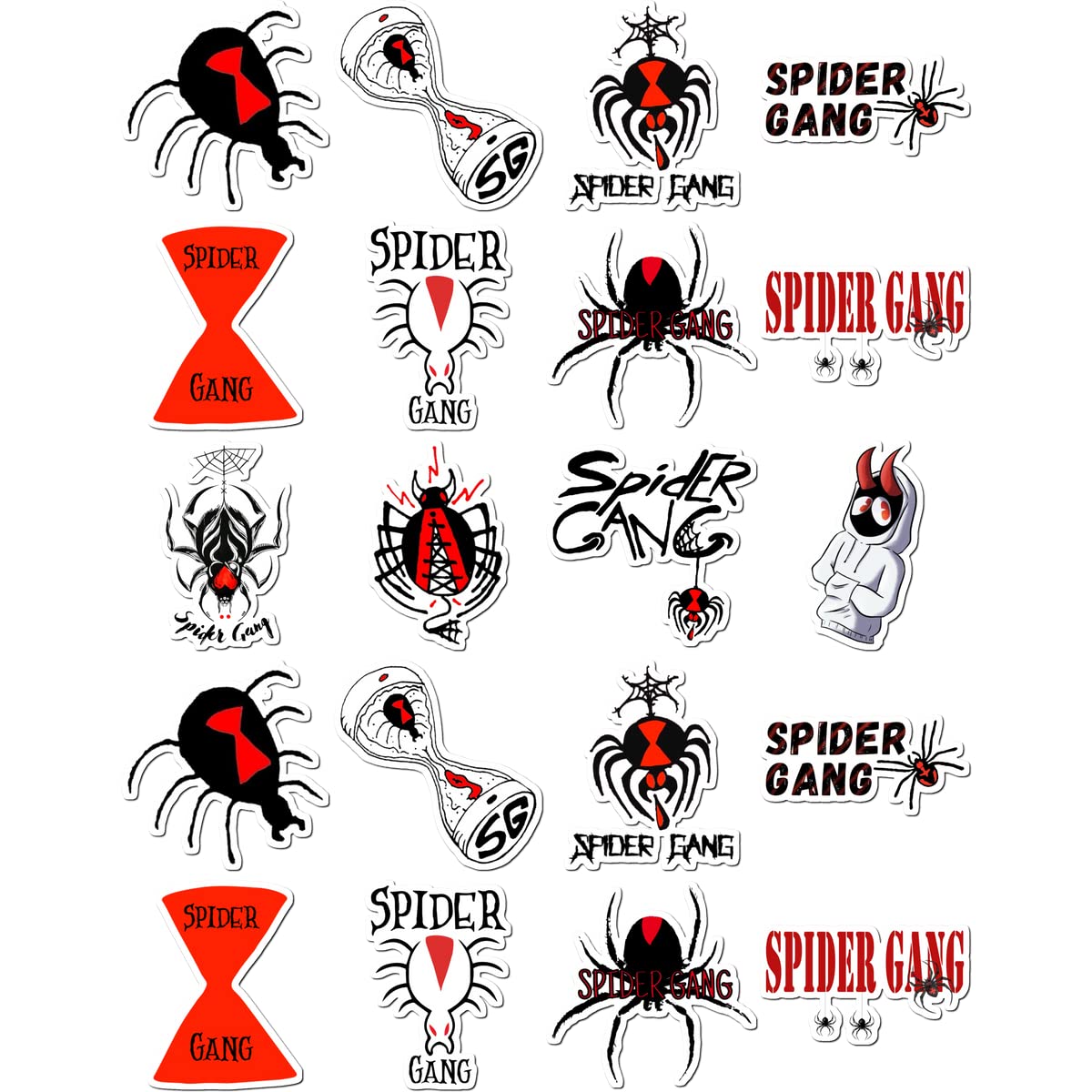 Amazon.com: 20 Pcs Stickers Pack Lil Vinyl Darkie Laptop Spider ...