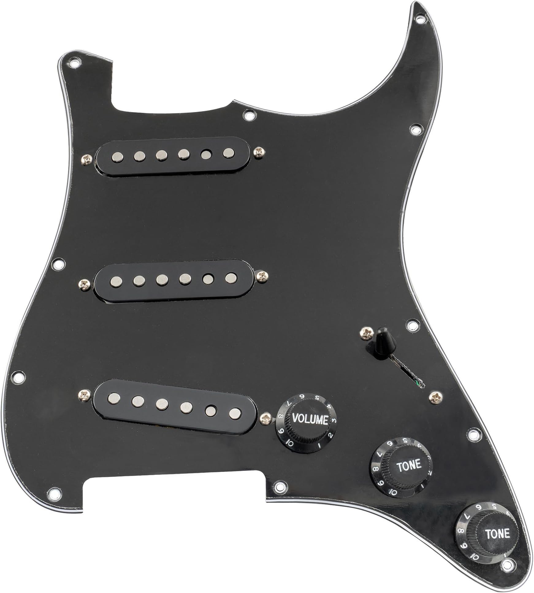 Amazon.com: FLEOR Prewired Pickguard SSS Load Pickguard with Alnico 5 ...