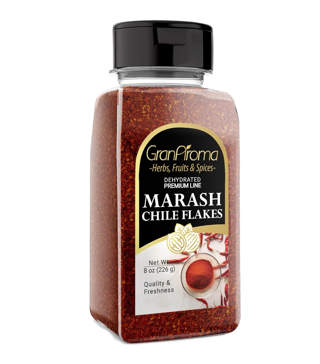 Amazon.com : GranAroma Marash Chile Flakes, 8 oz, Hot & Sweet Flavorful ...