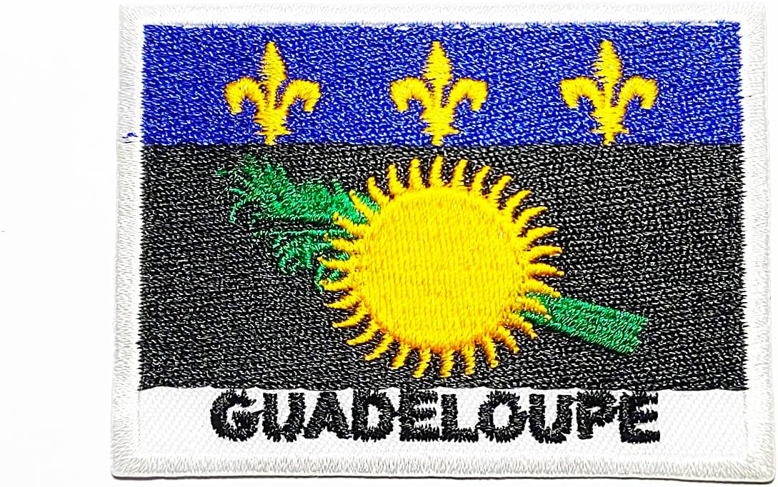 Amazon.com: Flag Guadeloupe Eastern Caribbean Sea Logo Patch Embroidered Sew Iron On Patches ...