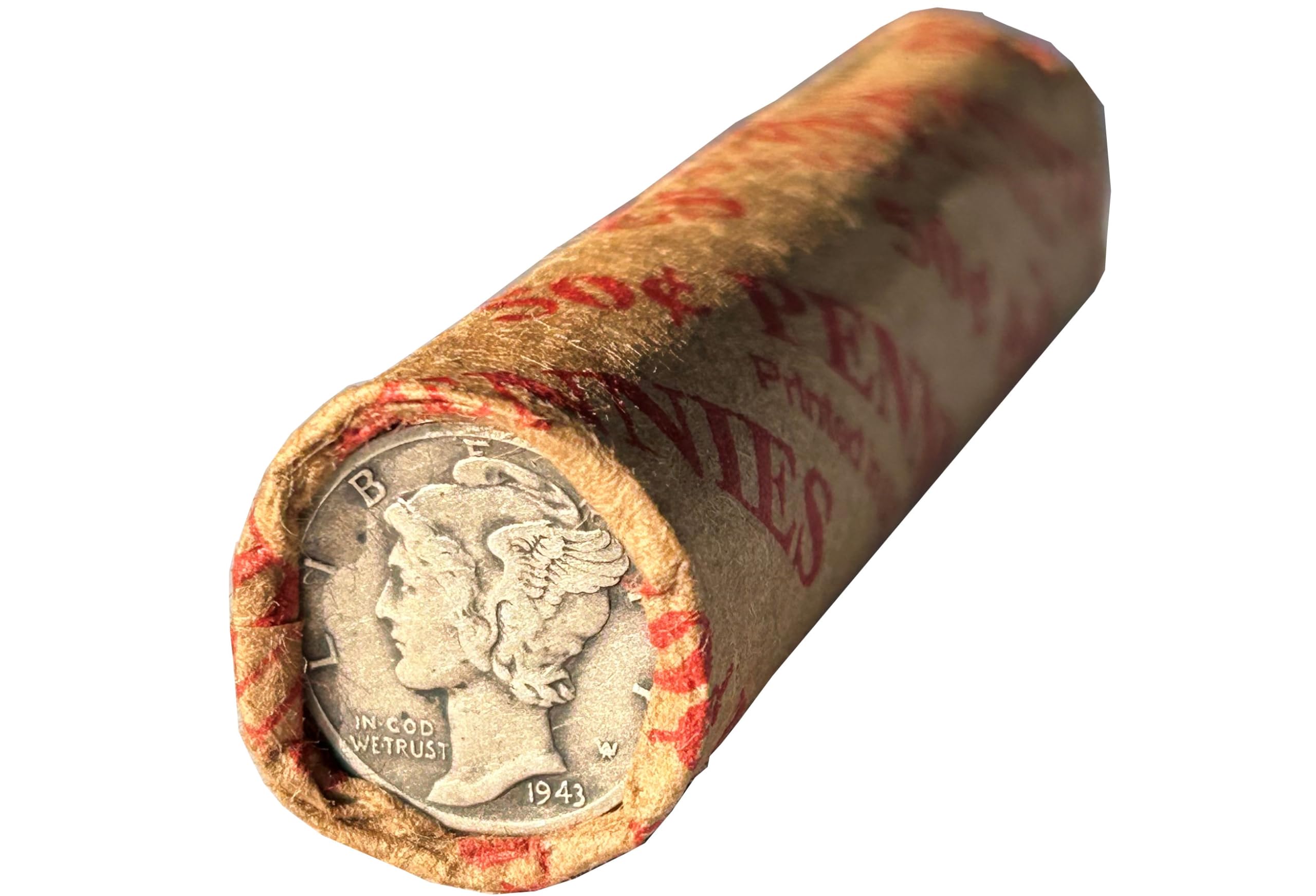 Amazon.com: Money in Money Unsearched Wheat Penny Roll w/Mercury Dime ...