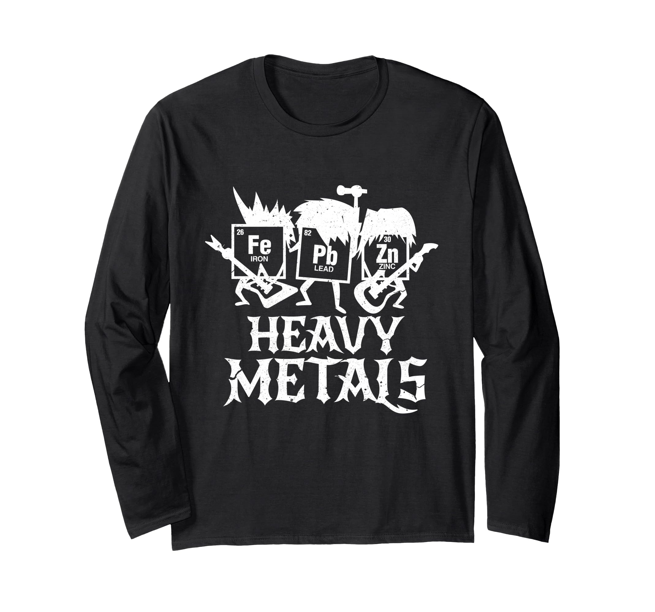 Amazon.com: Heavy Metals Funny Periodic Table Chemistry Long Sleeve T ...