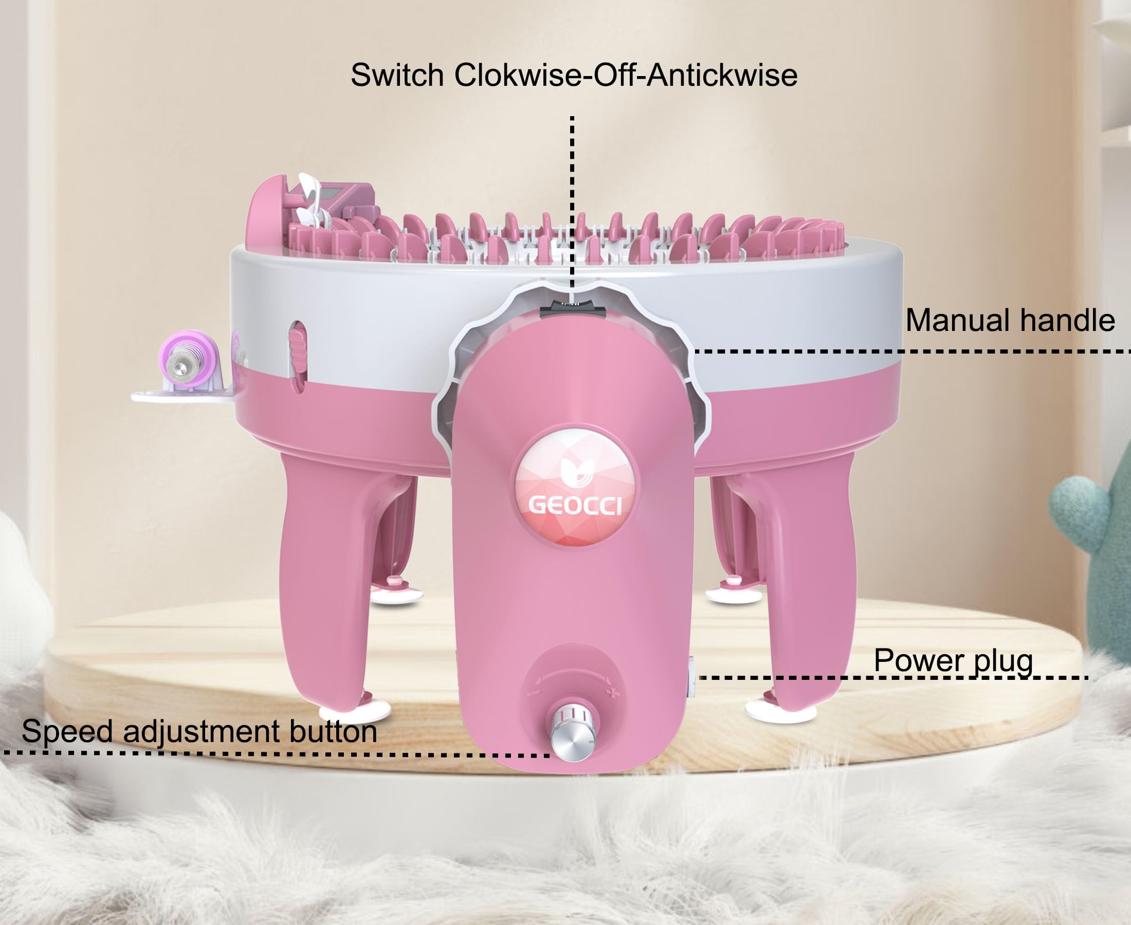 Snapklik.com : GEOCCI Electric Knitting Machine Adapter For Sentro 40 ...