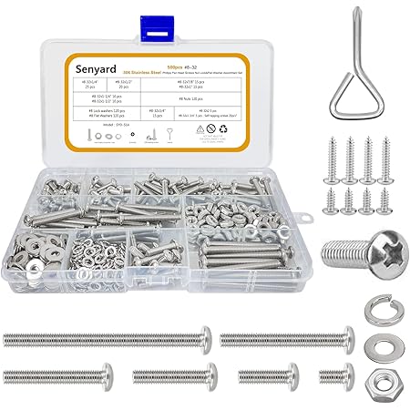 Amazon.com: Fine Thread Set Screw Assortment Kit (1/4" - 1/2 ...