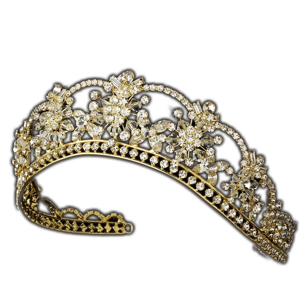 Amazon.com : Nicole Gold Bridal Tiara : Fashion Headbands : Beauty ...