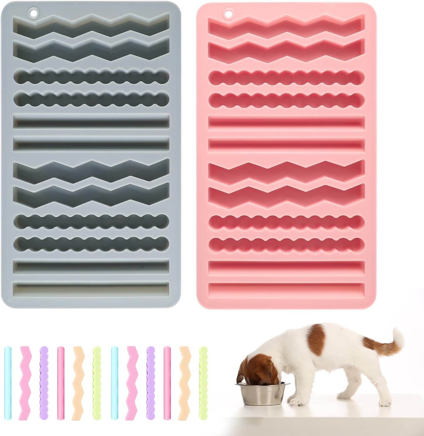 Pack of 2 Baking Mat Dog Biscuits, 12 Bars Silicone Cereal Bars Baking ...