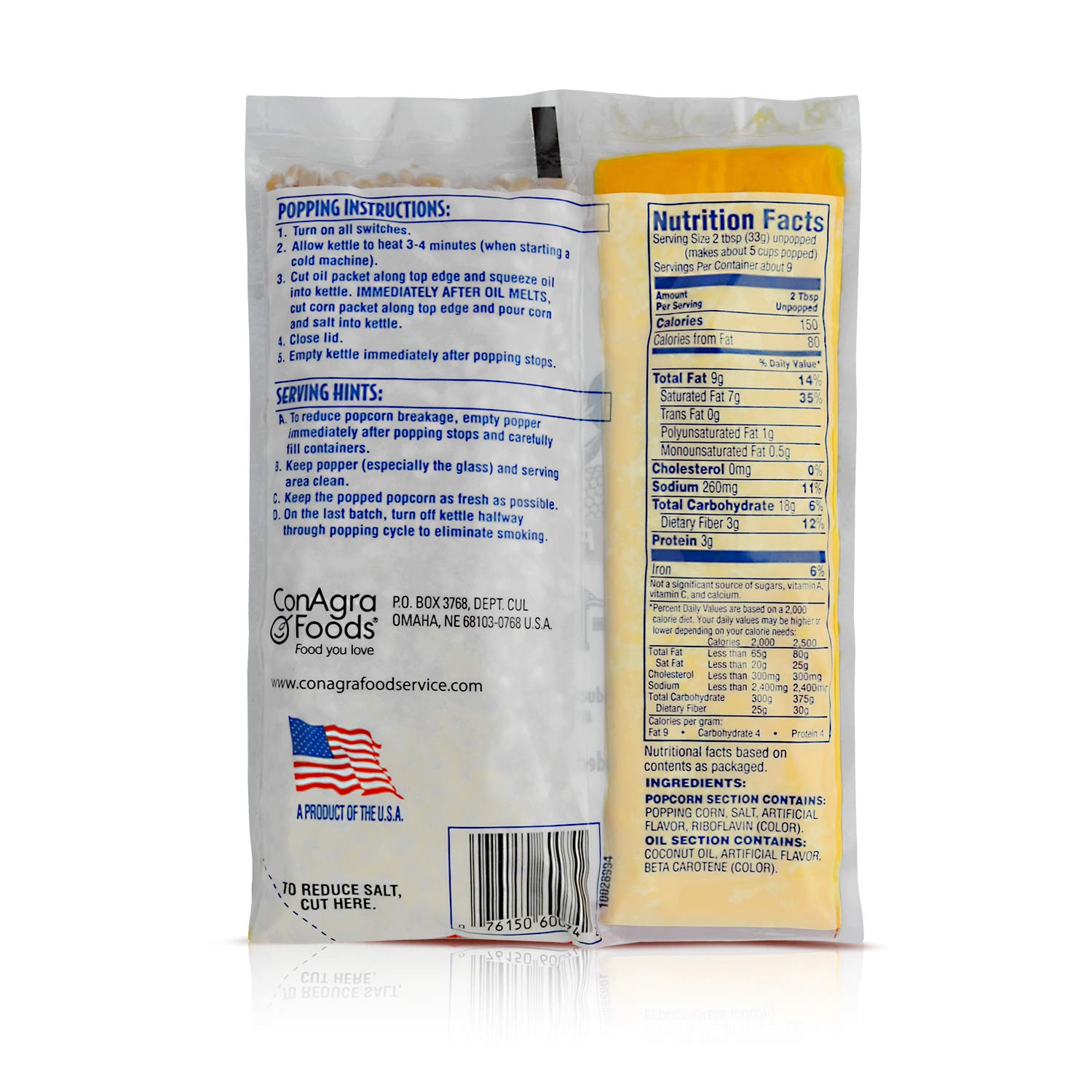 Snapklik.com : Vogel All In One Coconut Oil Popcorn Kit, 10.6 Ounce