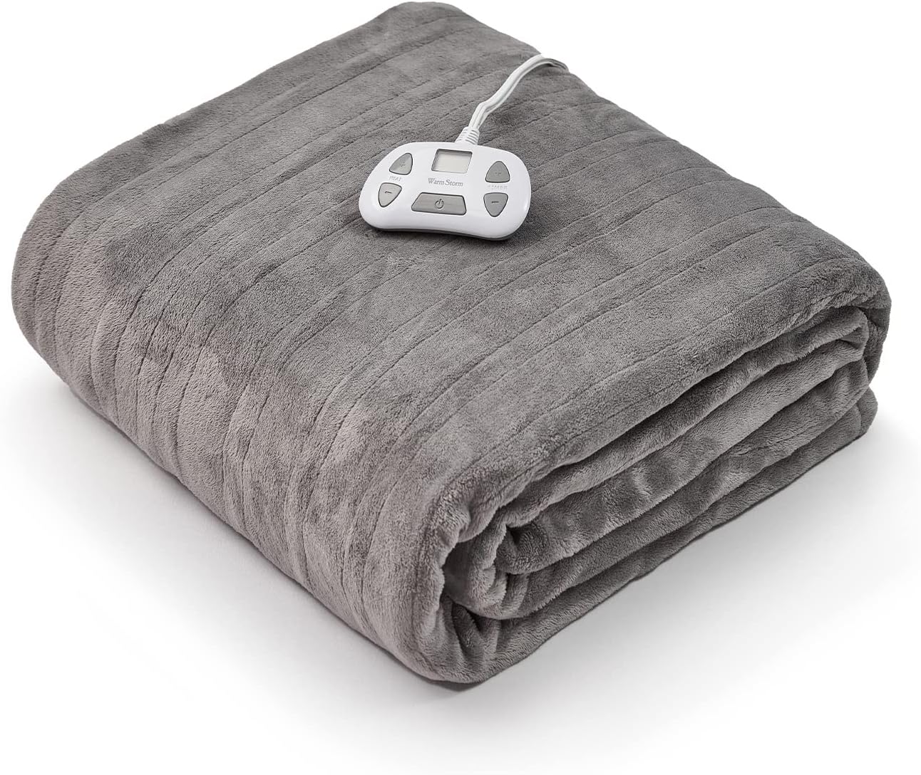 Amazon.com: Warm Storm Heated Blanket Twin Size, Flannel Electric ...