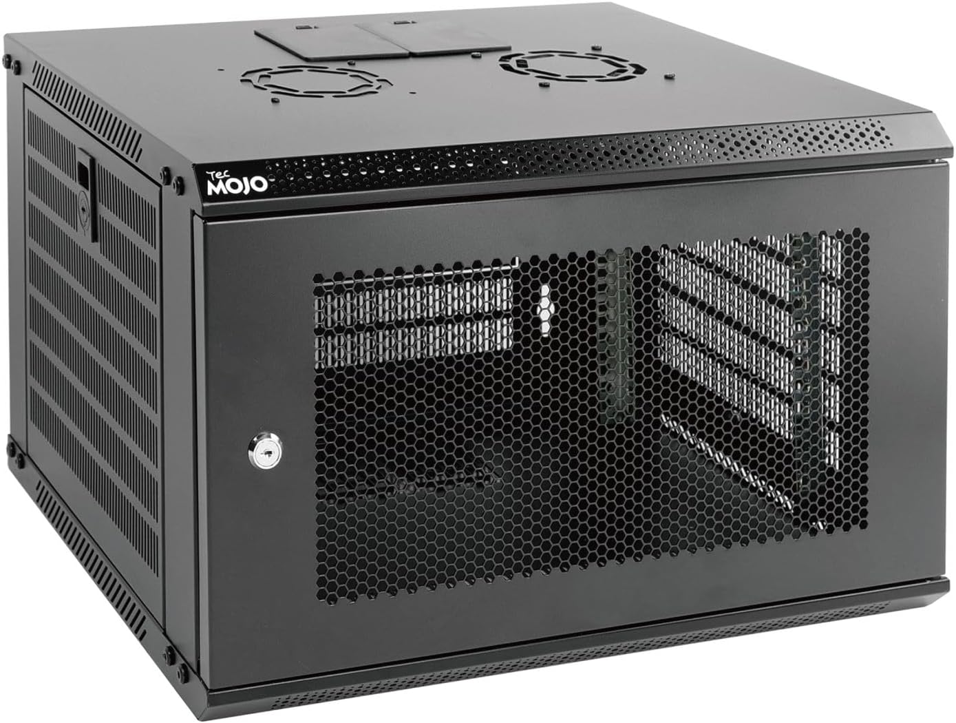 LMS DATA Network & Server Rack Enclosure with Mesh Door, Cooling Fan ...