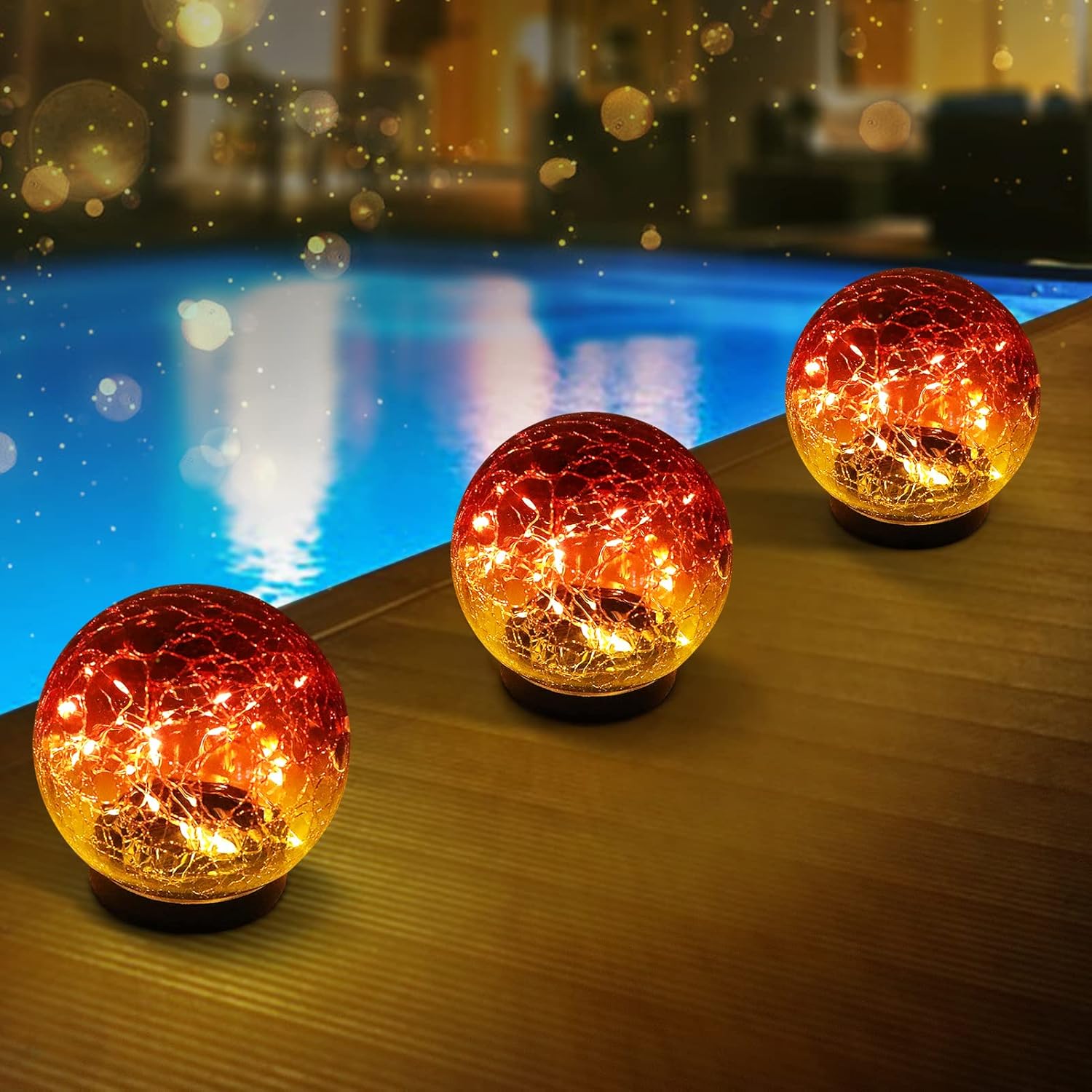 HOFLYW Solar Globes Lights Outdoor Garden Decor Solar Balls for Garden ...
