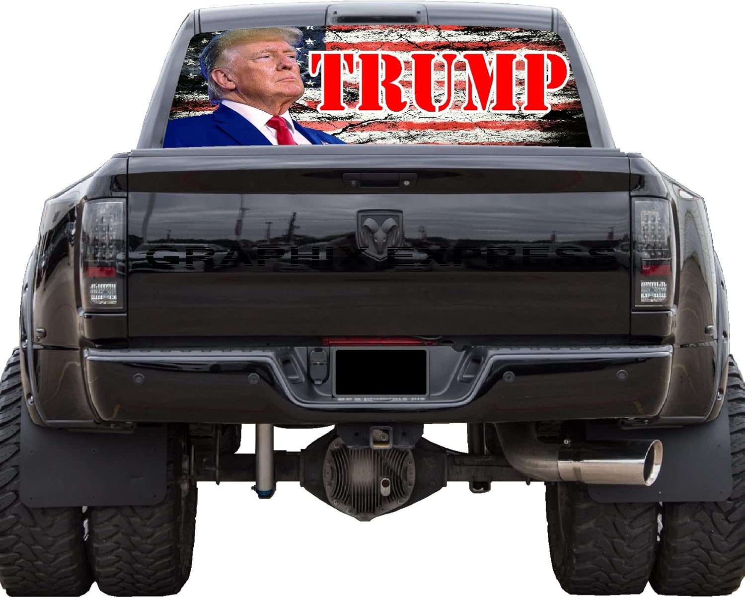 Amazon.com: GRAPHIX EXPRESS Truck Back Window Graphics - Trump American ...