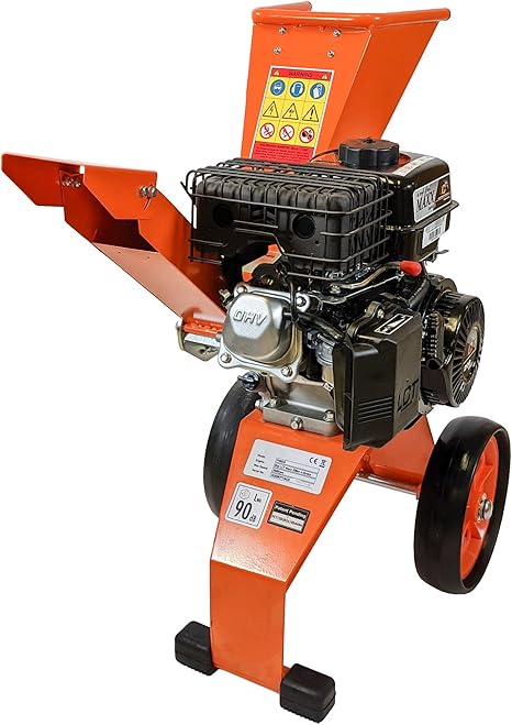 ARROWS-UK 6HP Compact Petrol Wood Chipper - Powerful 6hp Engine, Twin ...