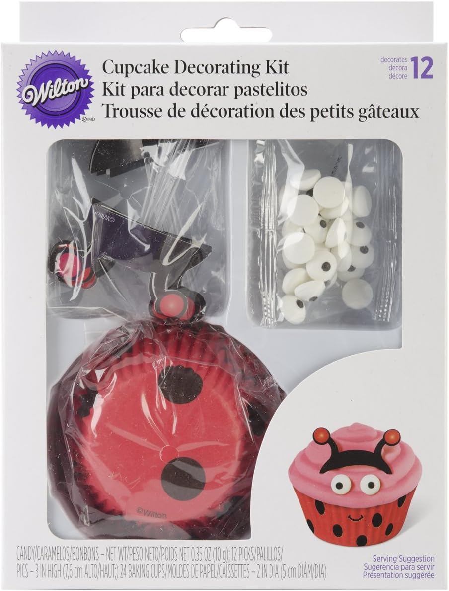 Amazon.com: Wilton Ladybug Cupcake Decorating Kit: Dessert Decorating ...