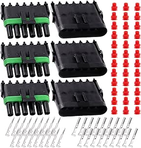 Amazon.com: Glarks 78Pcs 3 Kit 6 Pin Way Waterproof Automotive ...