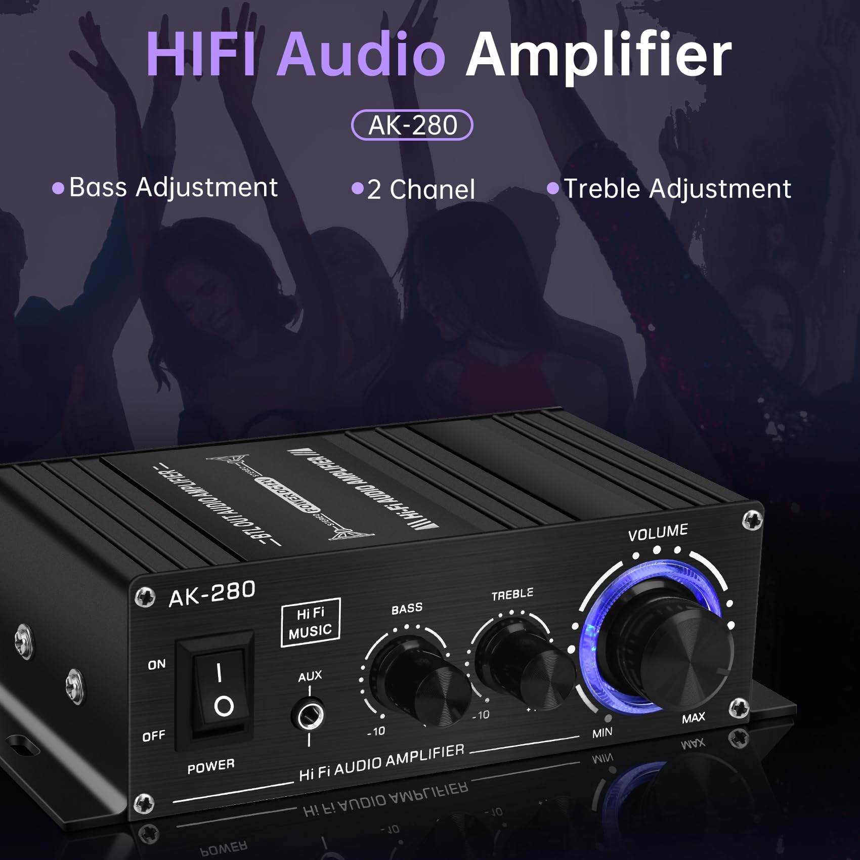 Snapklik.com : Daakro AK280 Home Mini Audio Amplifier - 40W+40W ...