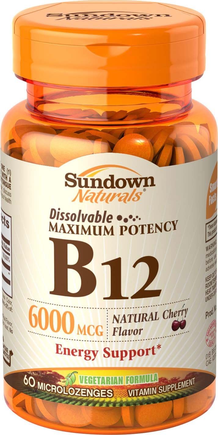 Amazon.com : Sundown, Sublingual B-12 6000 Mcg Tablets, 60 ct : Health ...