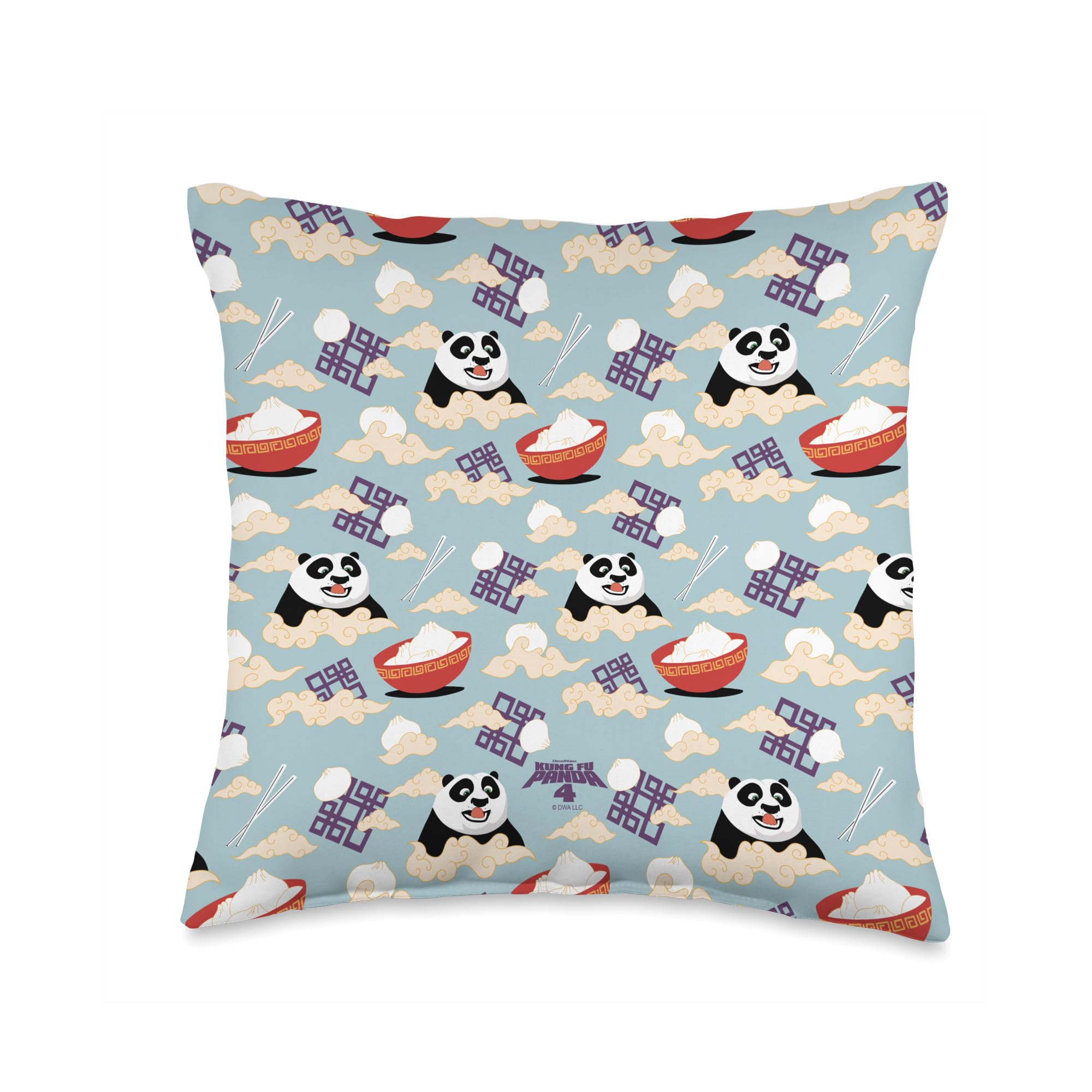 Amazon.com: DreamWorks Kung Fu Panda 4 Po Noodles all over print Throw ...