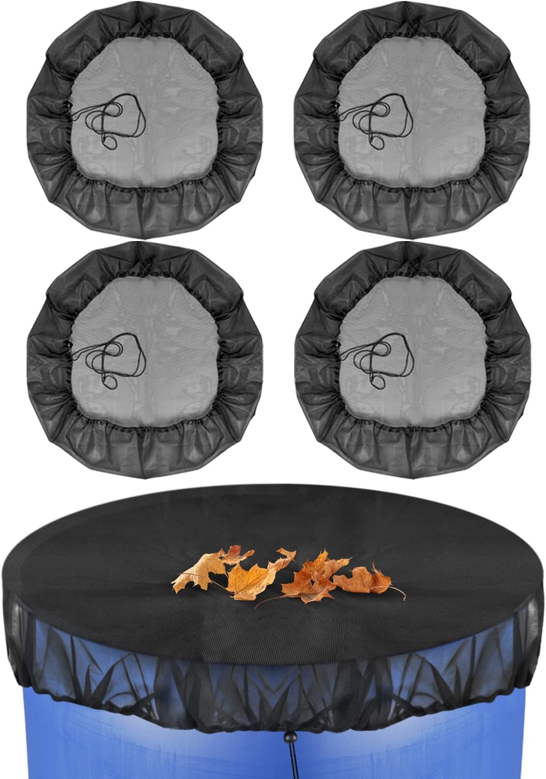 Amazon.com : Mesh Cover for Rain Barrels with Drawstring, Water ...