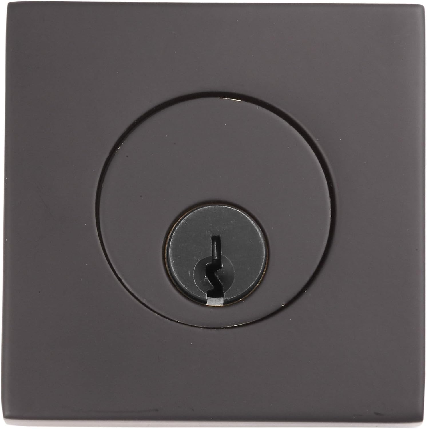 Emtek 8369 Square Style Brass Modern Double Cylinder Deadbolt, Flat Black - Door Dead Bolts ...