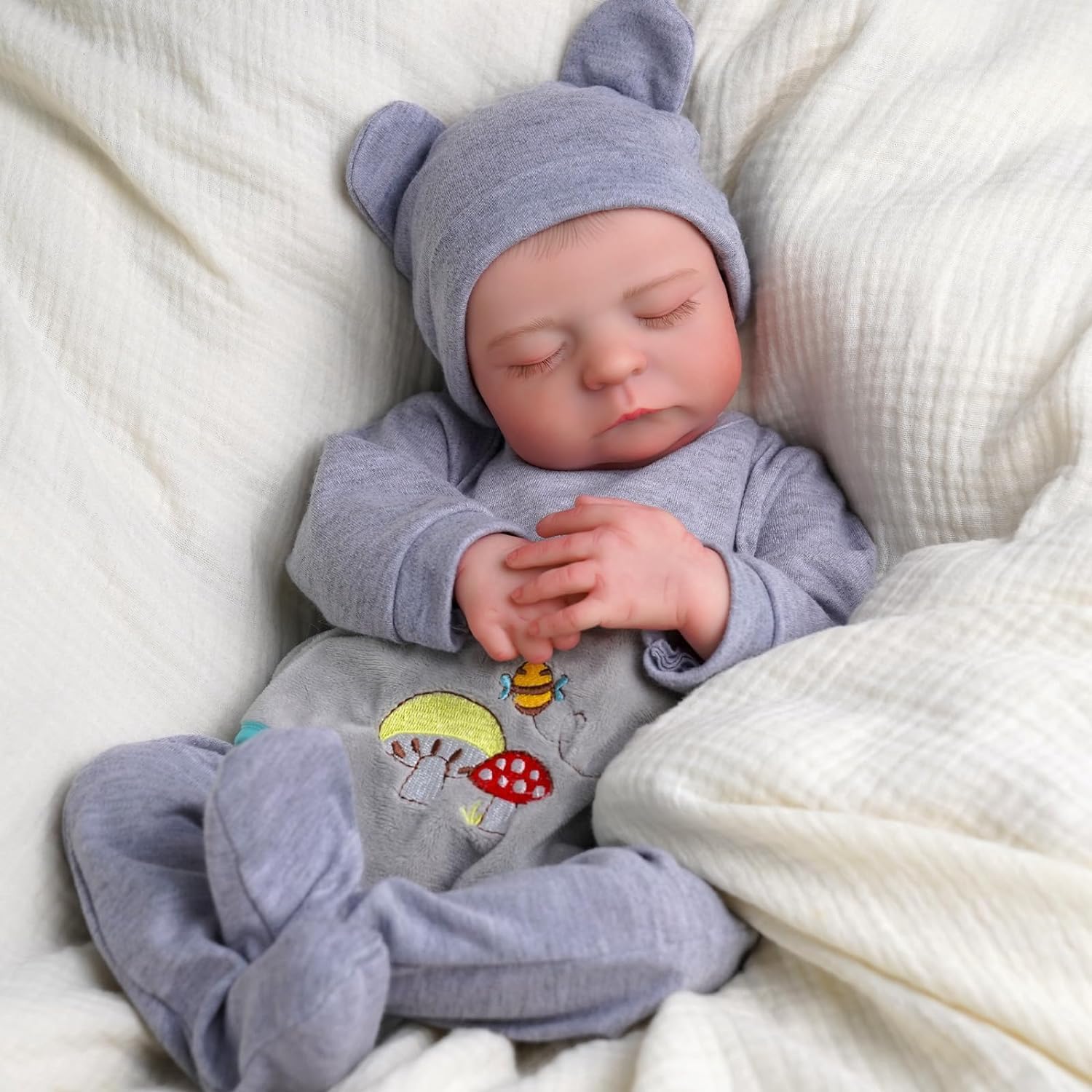 Amazon.com: ADFO Lifelike Reborn Baby Dolls Boy- 17 inches Soft Full ...