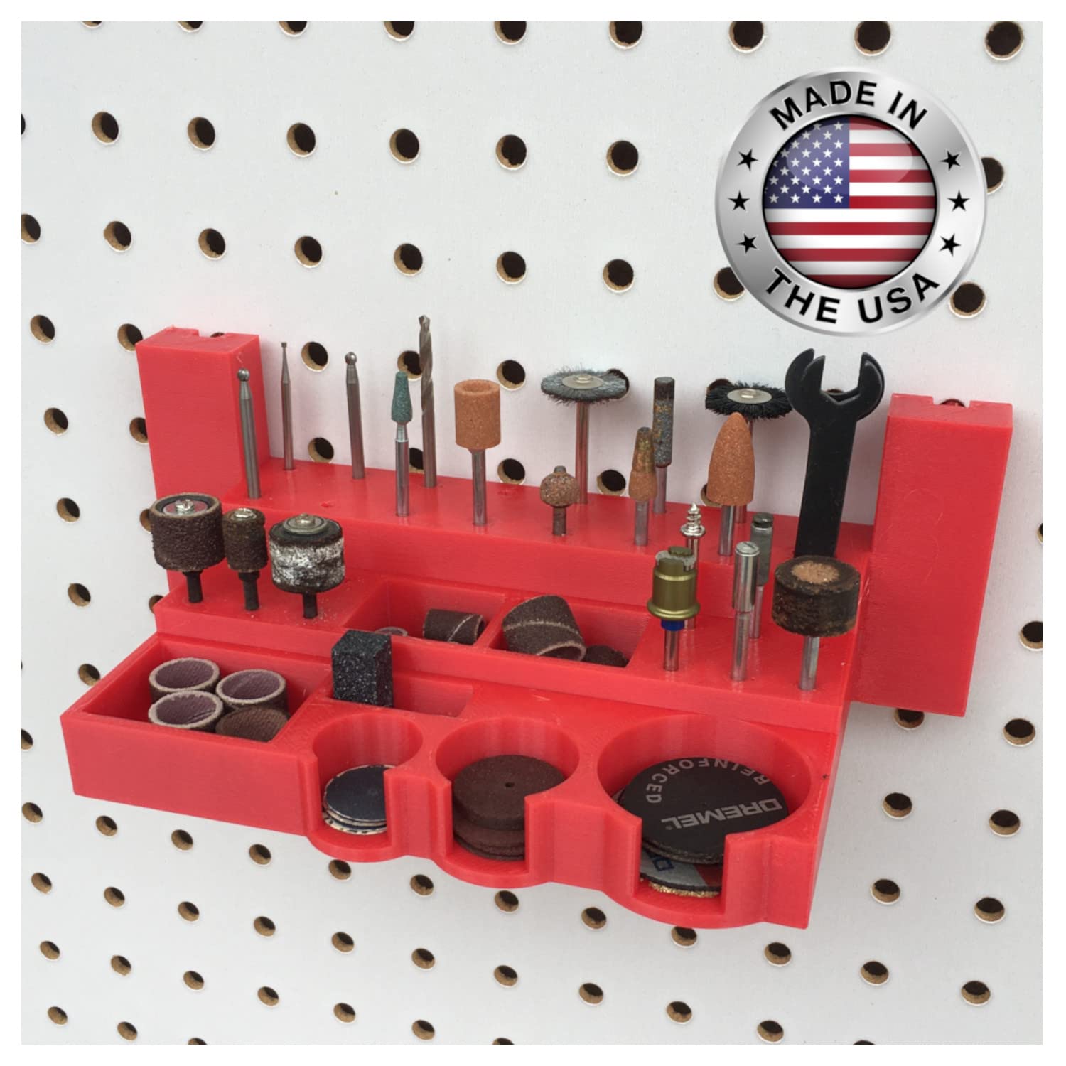 Amazon.com: Makers Road Pegboard Rotary Tool Accessory Organizer ...
