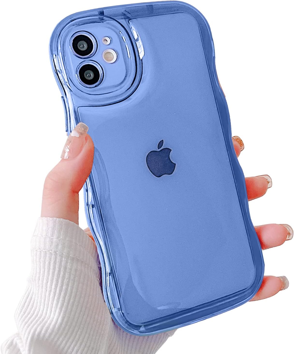 Amazon.com: MINSCOSE Compatible with iPhone 11 Case,Cute Clear Curly ...