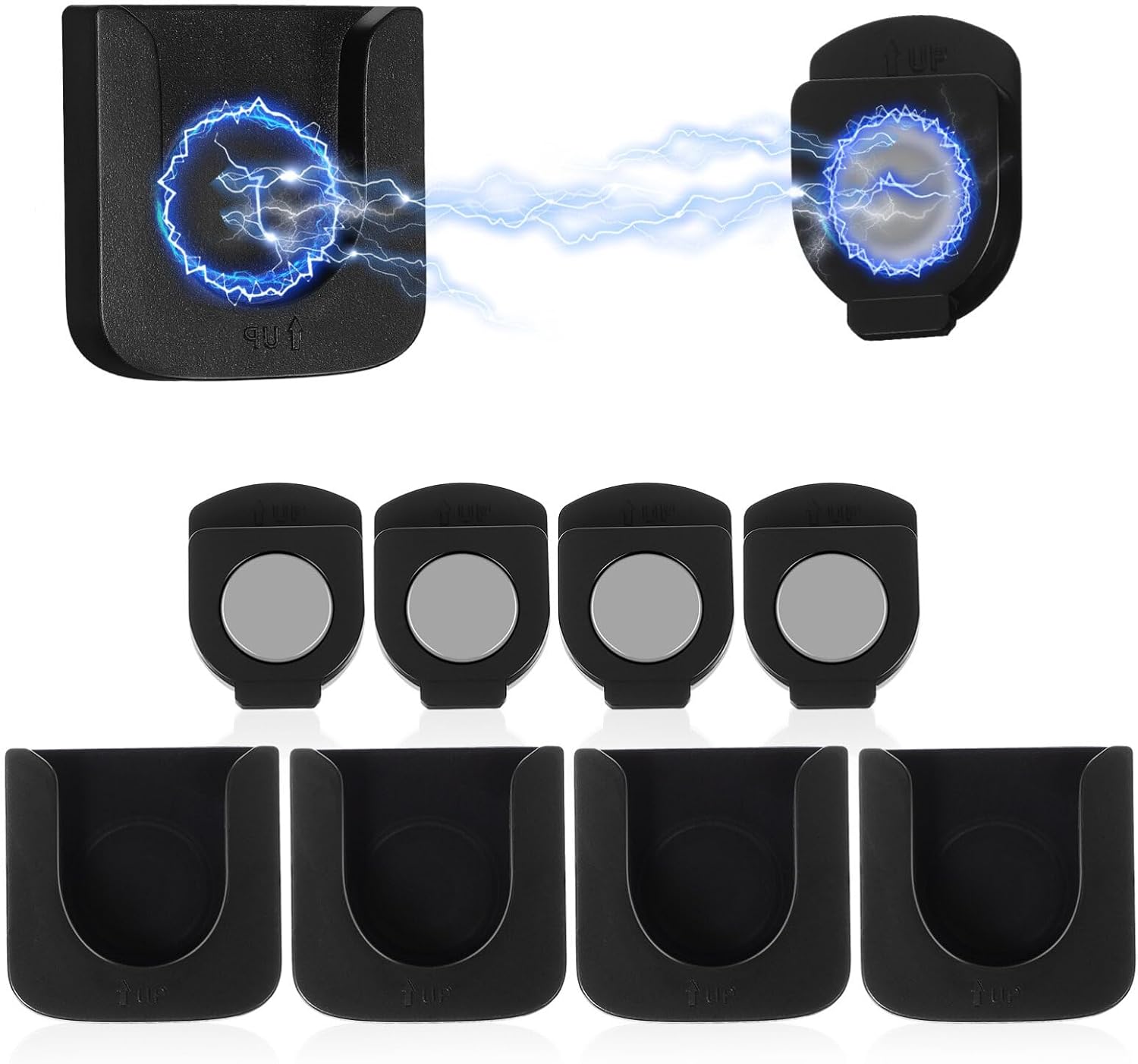 Amazon.com: EXCEART Magnetic Remote Control Holder 4 Sets Wall Mount ...