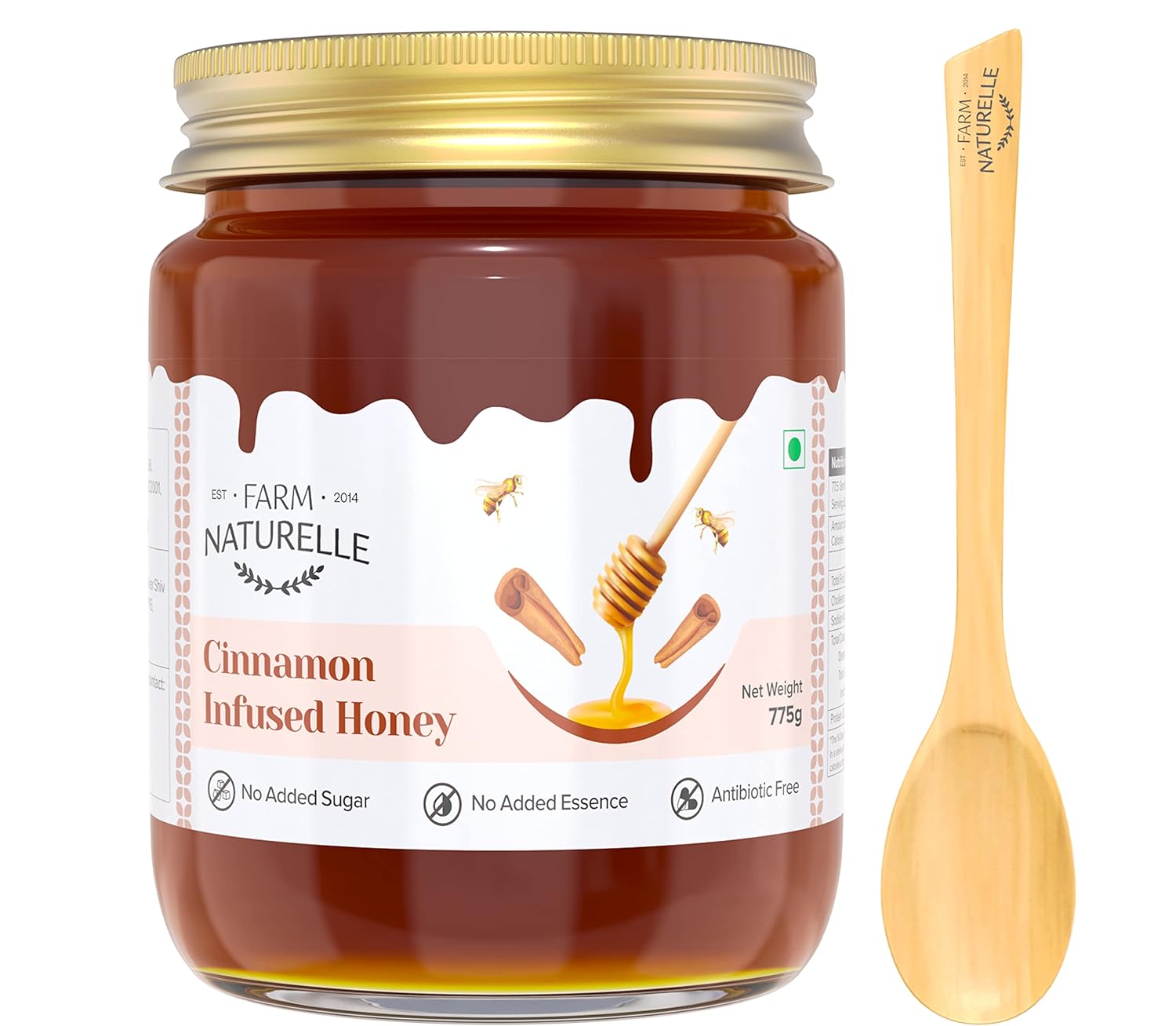 Farm Naturelle - Cinnamon Infused Honey 775g | Natural Daalchini Blend ...