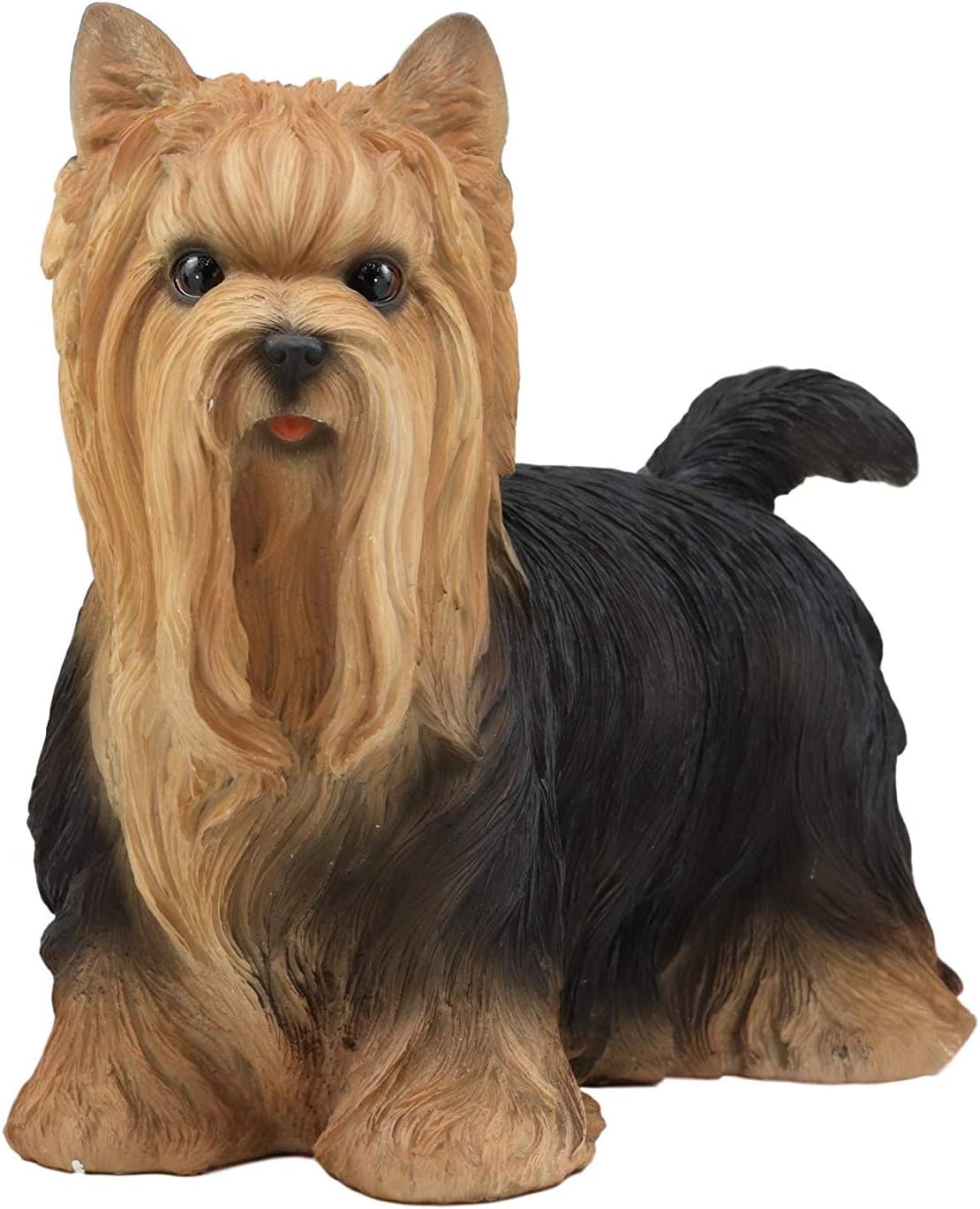 Amazon.com: Ebros Realistic Long Haired Yorkie Statue 11.5" Long Pet ...