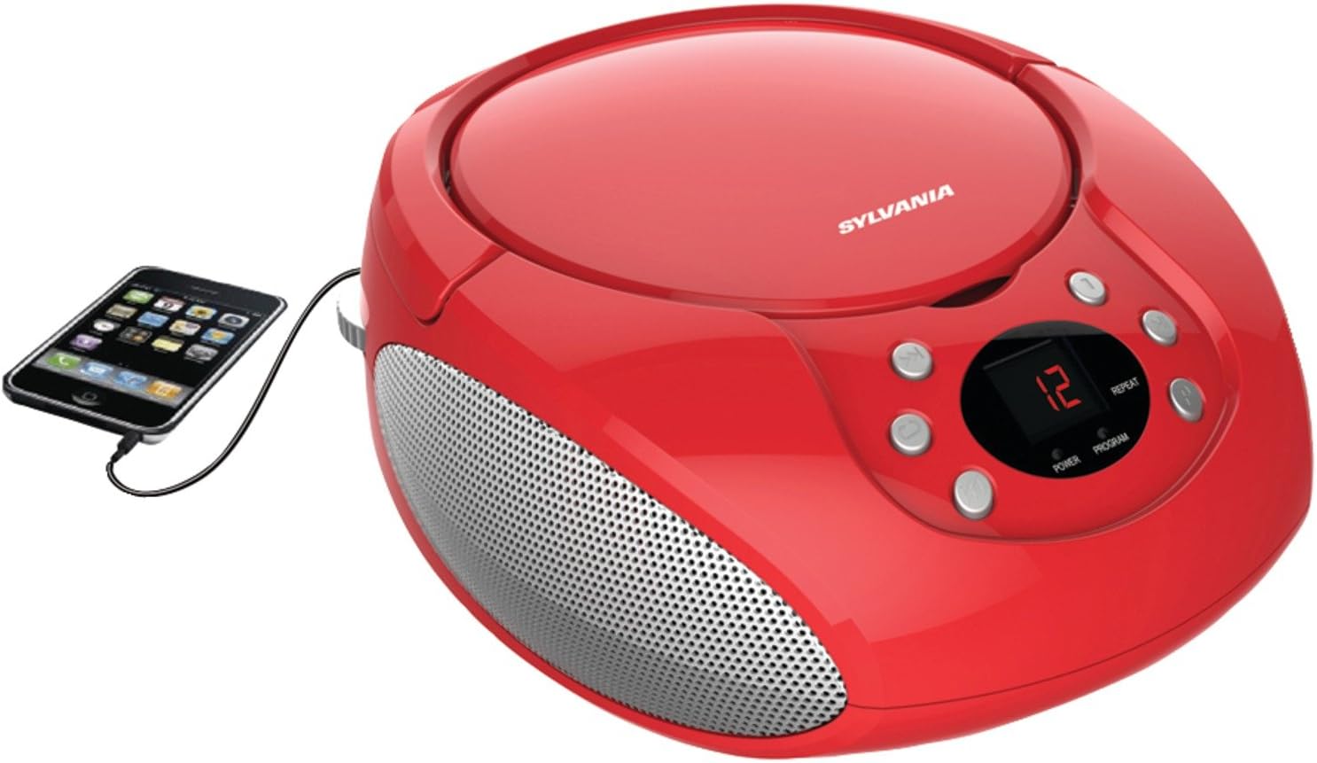 Amazon.com: Proscan Elite Portable CD Boombox with AM/FM Radio - Red ...