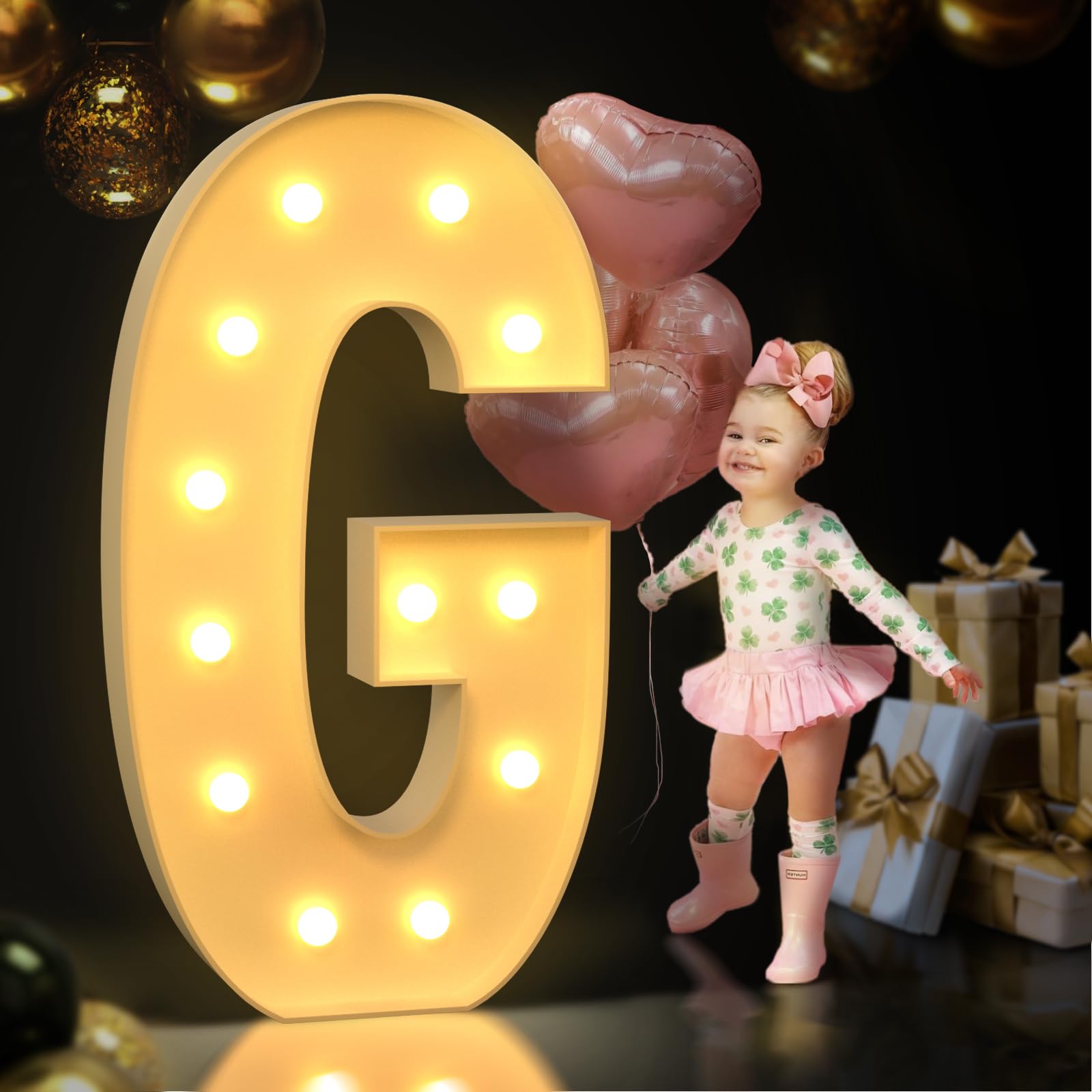 imprsv Marquee Light Up Letters, 4FT Marquee Letters Mosaic Letter for ...