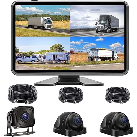 Amazon.com: 4K RV Backup Camera System 10.36" Quad Split Touch Screen ...