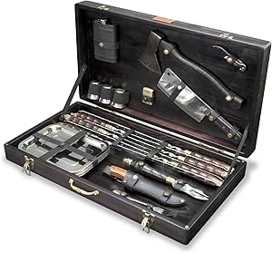 Amazon.com : Grill Set with Case - Outdoor Grill Accessories for ...