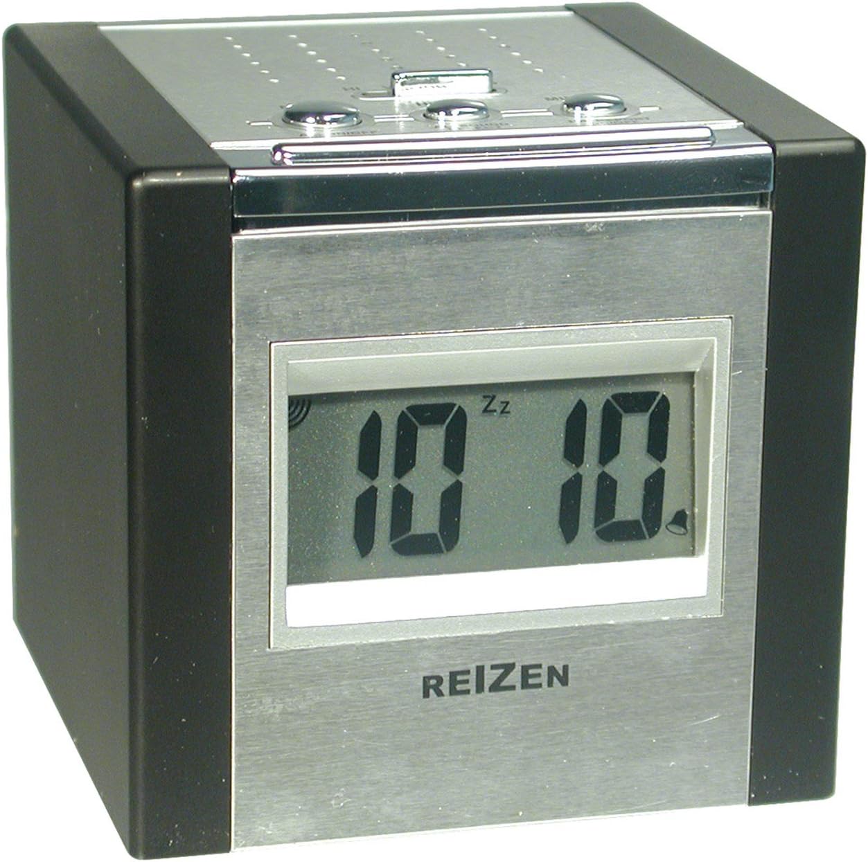 Amazon.com: Reizen Talking LCD Alarm Cube Clock - Silver and Black ...