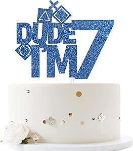 Amazon.com: Dill-Dall Dude I'm 7 Cake Topper, Bro Bruh It's My 7th ...