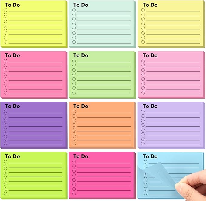 Amazon.com : AYZTKUX to do Notes, 12 Pieces 600 Sheets 3x4 Inch Planner ...