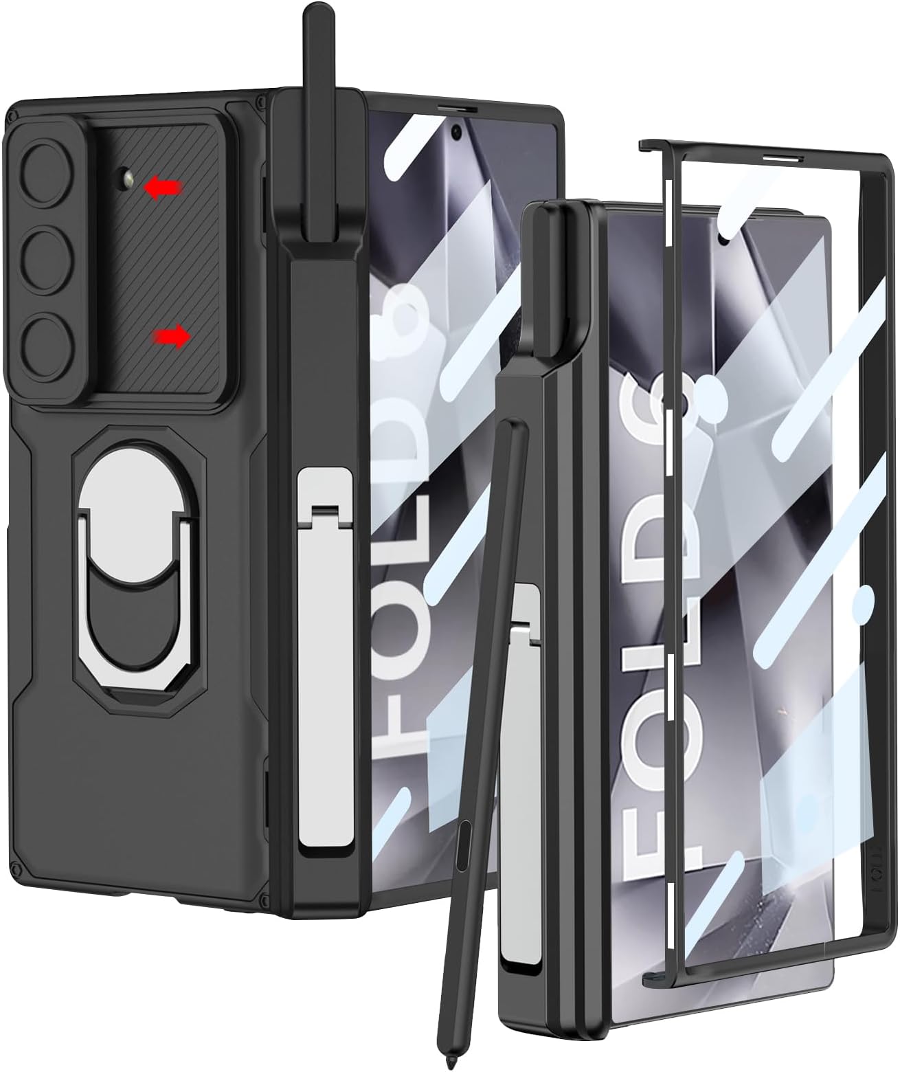 Amazon.com: DOOTOO for Samsung Galaxy Z Fold 6 Case with Ring Stand, Z ...